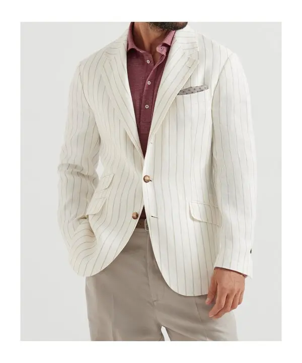 Brunello Cucinelli Striped Blazer - Panama