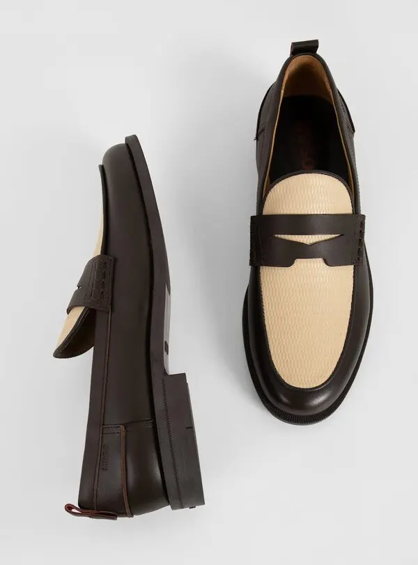 Hugo Boss Round-toe Loafers With Perforated Buckle Detail