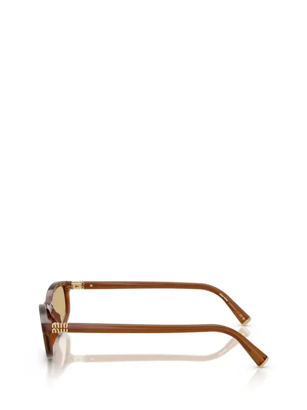 Miu Miu Oval Frame Sunglasses - Nude