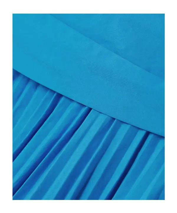Simkhai Arie Strapless Gathered Pleated Midi Dress - Blue