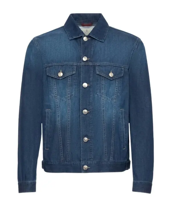 Brunello Cucinelli Buttoned Denim Jacket - Blue