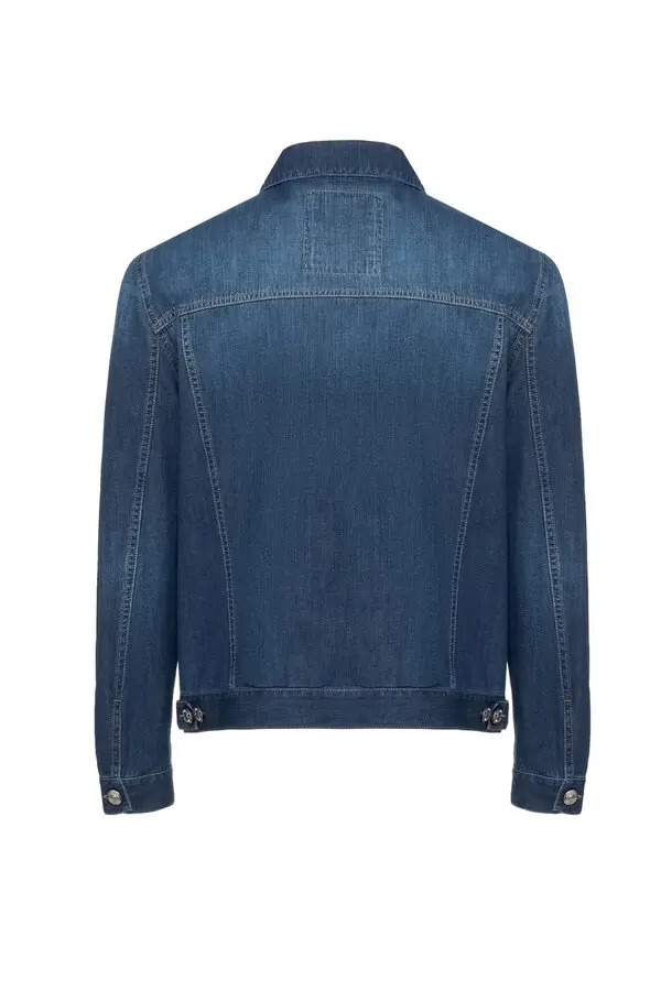 Brunello Cucinelli Buttoned Denim Jacket - Blue