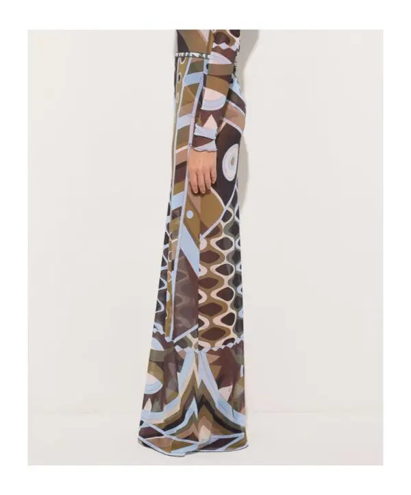 Emilio Pucci Sheer Printed Maxi Skirt