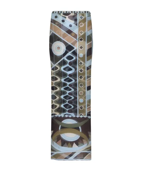 Emilio Pucci Sheer Printed Maxi Skirt - Multi-color