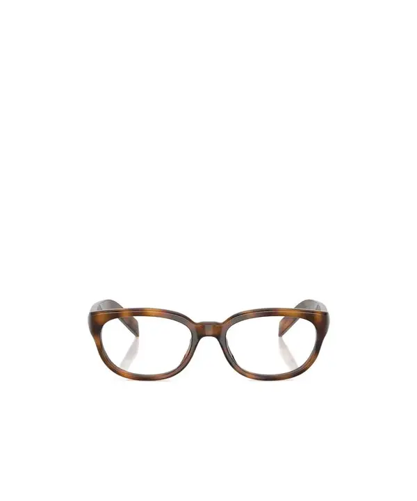 Prada Round Frame Glasses - Brown