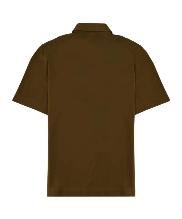Zegna Chest Pocket Polo Shirt - Brown