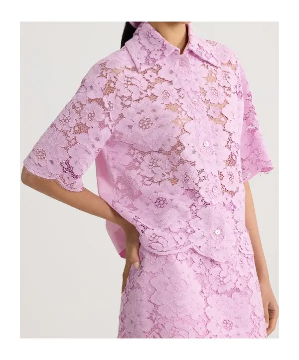 PATOU Short-sleeved Lace Shirt