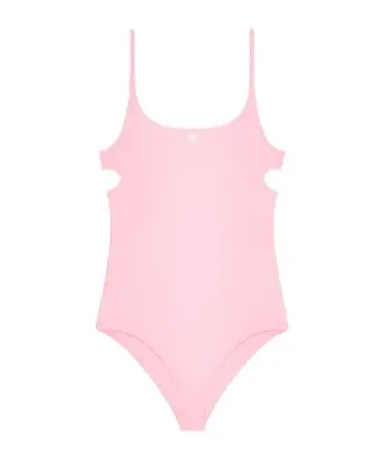 COURREGES Logo Detailed One-piece Swimsuit - Light Pink