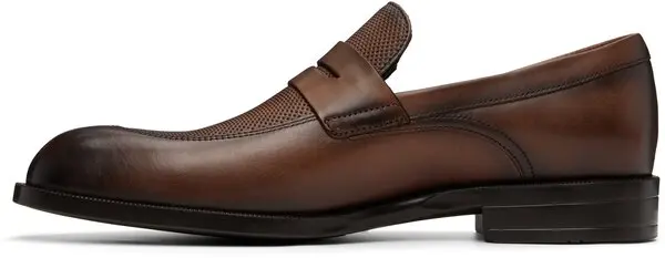 Hugo Boss Round Toe Loafers With Perforated Details