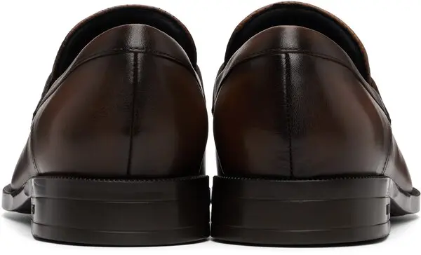 Hugo Boss Round Toe Loafers With Perforated Details