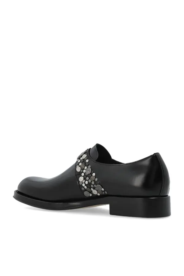 Dries Van Noten Leather Loafers With Stud Embellishments