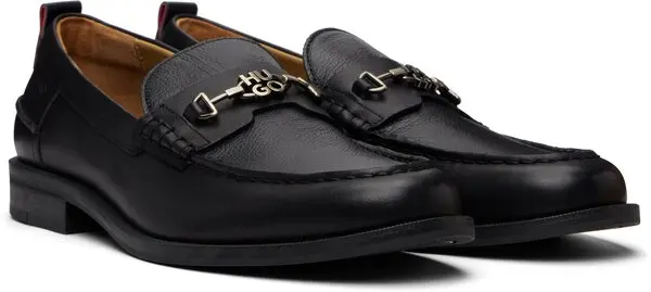 Hugo Boss Round-toe Loafers With Logo Hardware