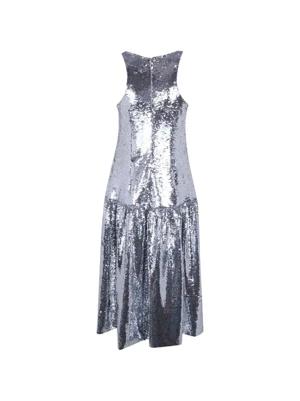 Simone Rocha Sequin-embellished Midi Dress - Silver