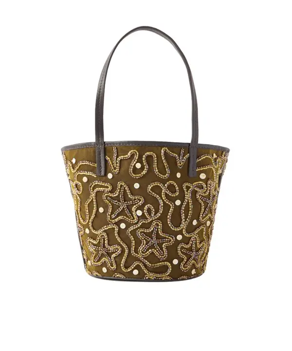 Staud Embellished Tote Bag - Brown