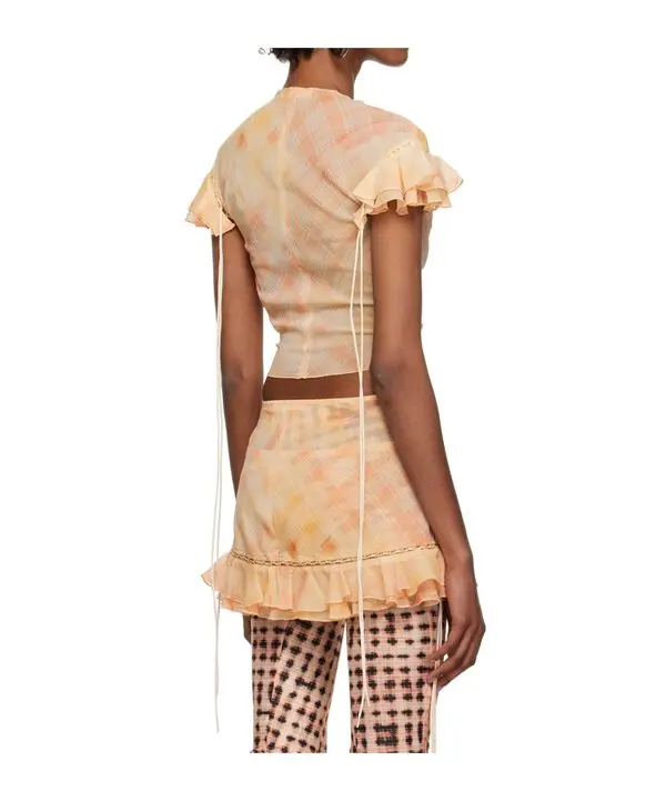 KNWLS Scallop Ruffle Shirt