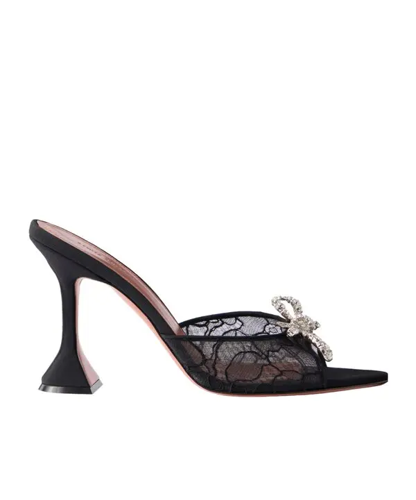 Amina Muaddi Embellished Lace Sandals