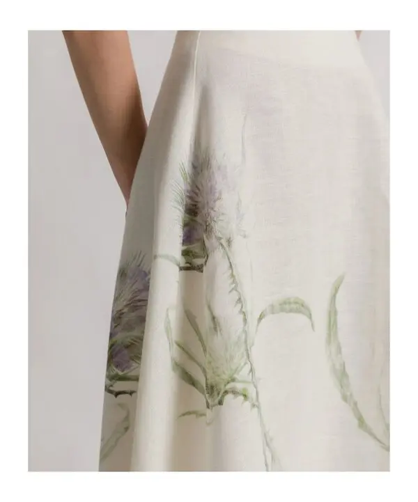 Alberta Ferretti Floral Printed Midi Skirt