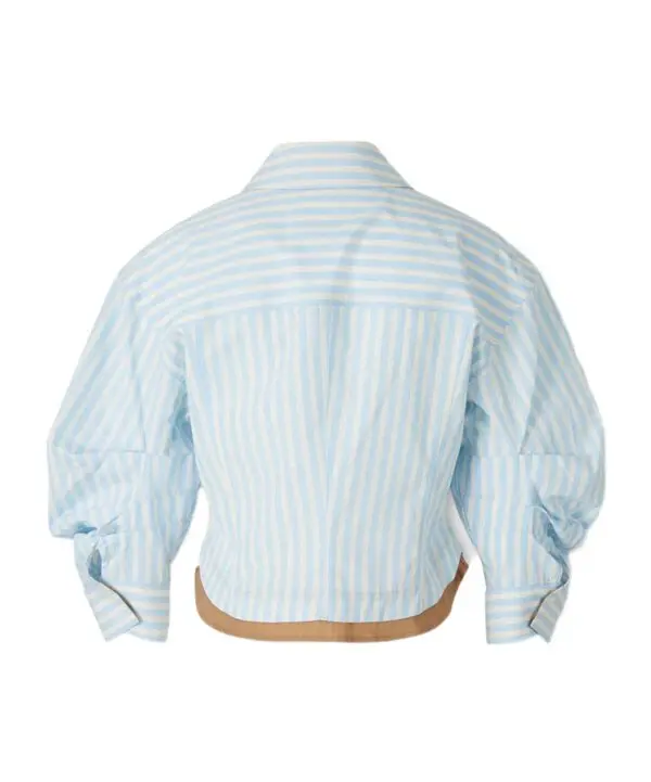 Simkhai Striped Button-up Shirt With Long Sleeves