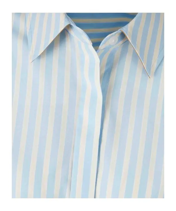 Simkhai Striped Button-up Shirt With Long Sleeves