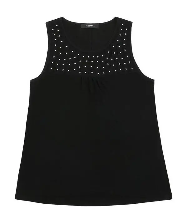 Max Mara Sleeveless Round Neck Dress With Embellished Yoke