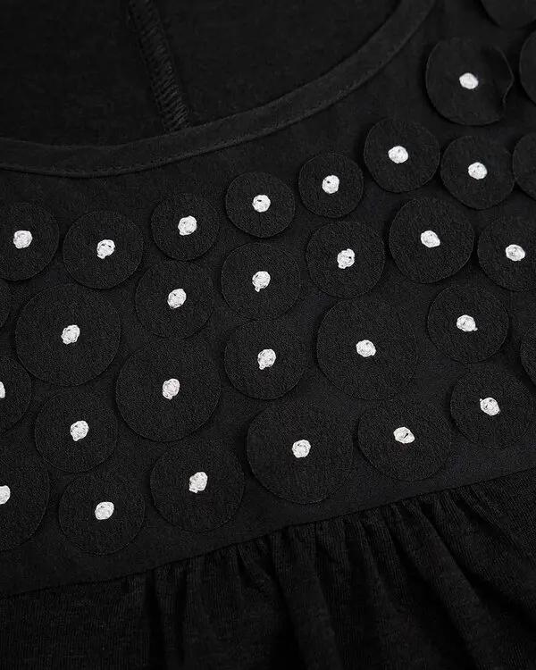 Max Mara Sleeveless Round Neck Dress With Embellished Yoke