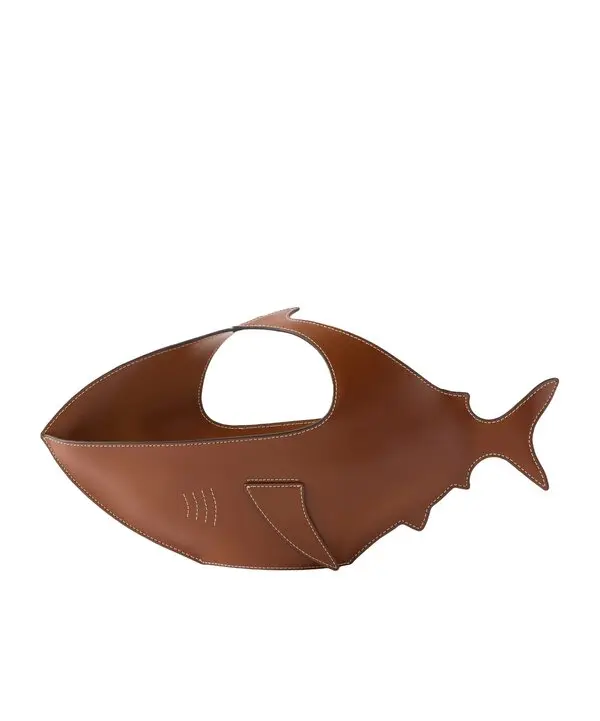 Staud Shark Leather Clutch