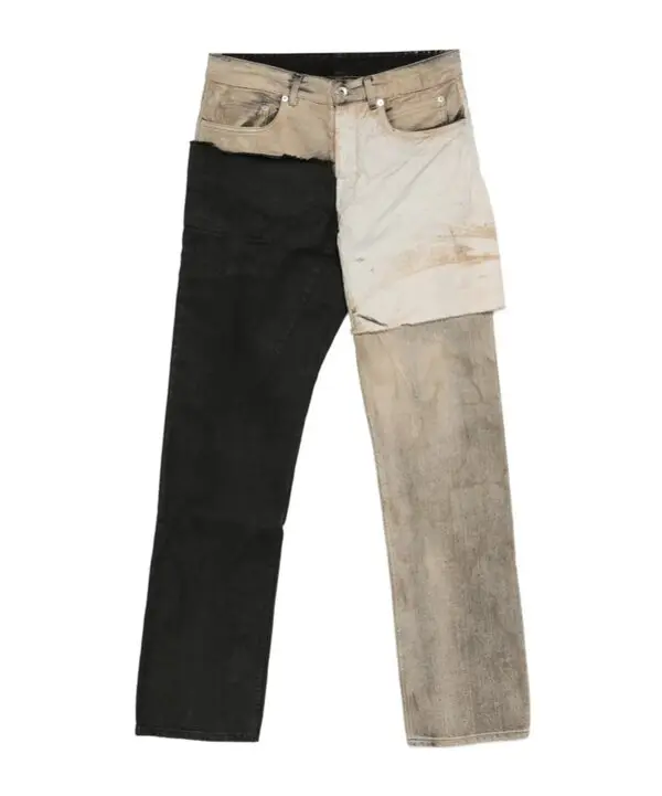 Rick Owens Paneled Jeans - Black