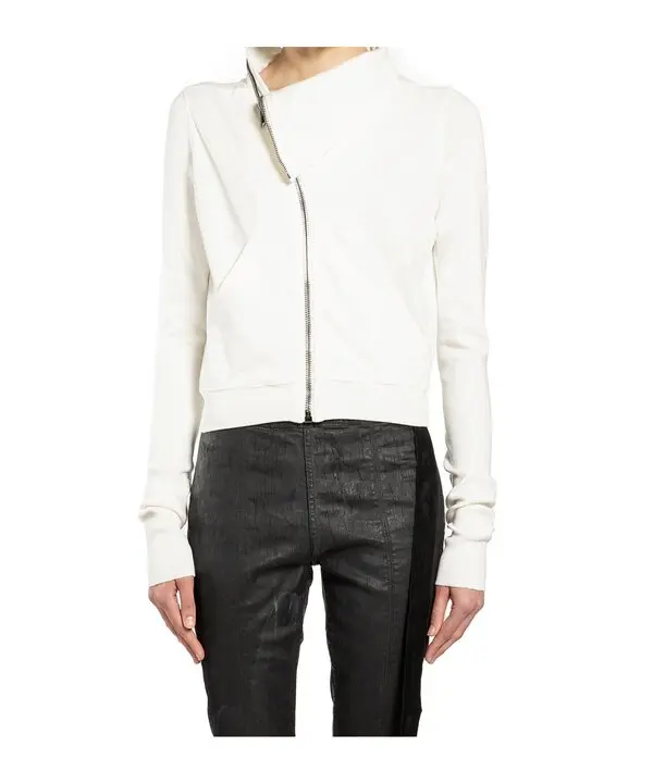 Rick Owens Mountain Zip Sweater - Milky White
