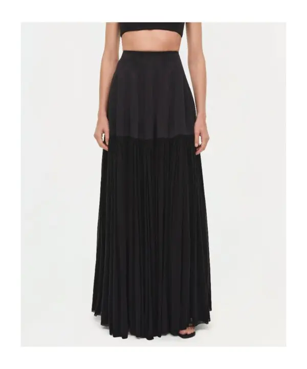 Simkhai Saryn Draped Jersey Midi Skirt