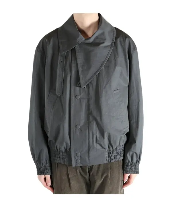 Dries Van Noten Buttoned Heavyweight Jacket - Dark Grey