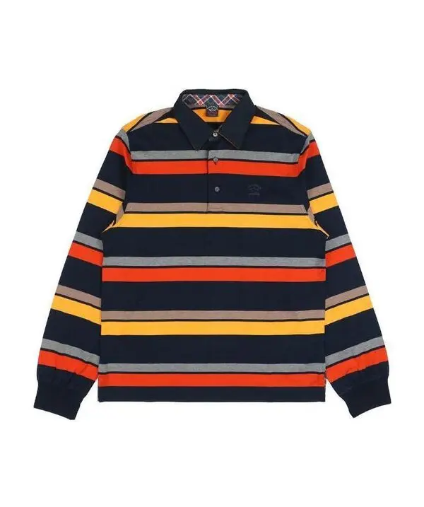 PAUL  SHARK Striped Long-sleeved Polo Shirt