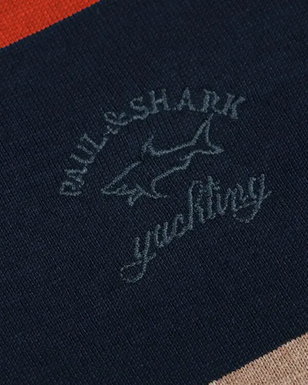 PAUL  SHARK Striped Long-sleeved Polo Shirt