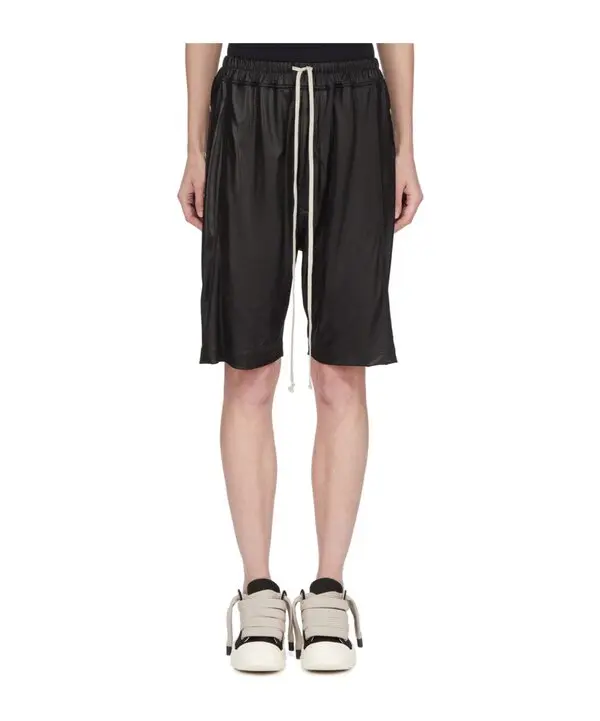 Rick Owens Buttons Drawstring Shorts - Black