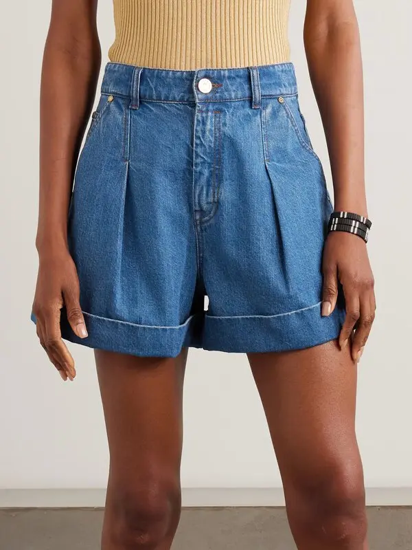 Zimmermann Cuffed Denim Shorts