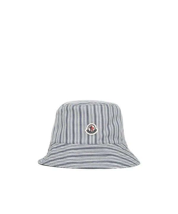 Moncler Striped Reversible Bucket Hat - Gray