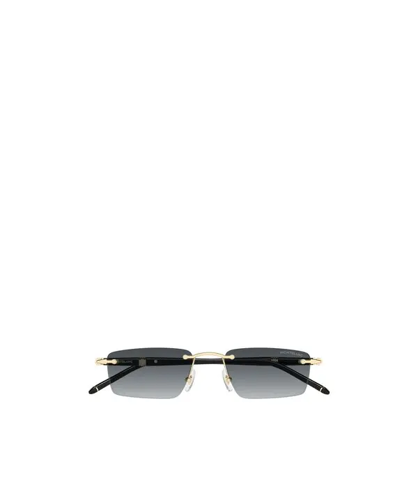 Montblanc Eyewear Rectangle Frame Sunglasses - Gray