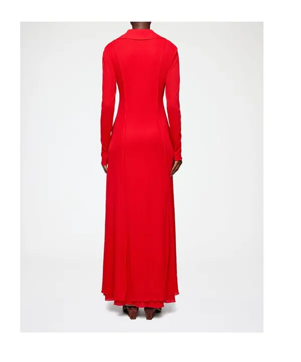 GANNI Draped Shirt Maxi Dress