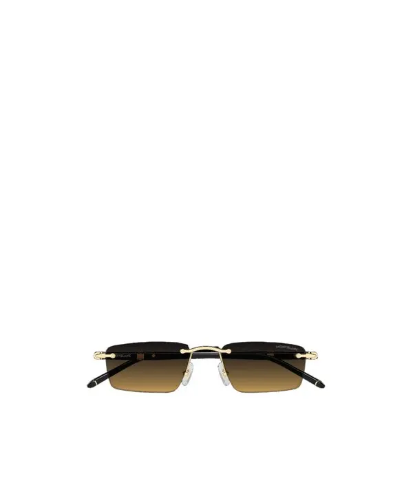 Montblanc Eyewear Rectangle Frame Sunglasses - Black