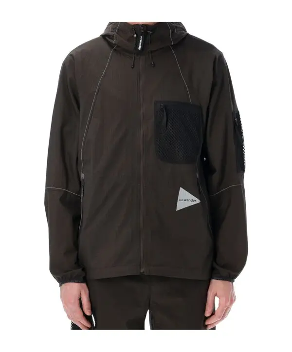 AND WANDER Breath Rip Hooded Jacket