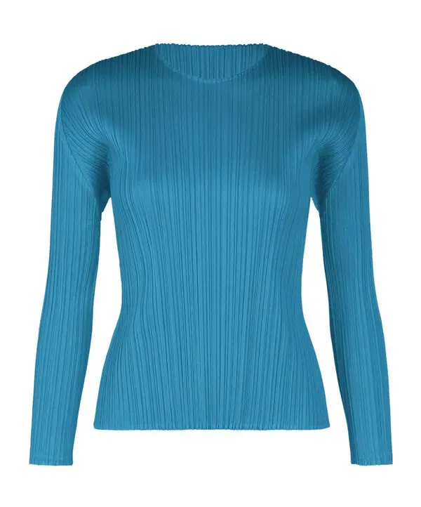 PLEATS PLEASE BY ISSEY MIYAKE Long Sleeve Round Neck Top