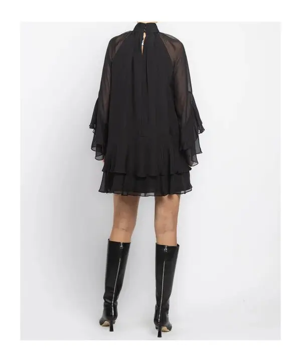 Veronica Beard Mini Ruffled Halterneck Dress
