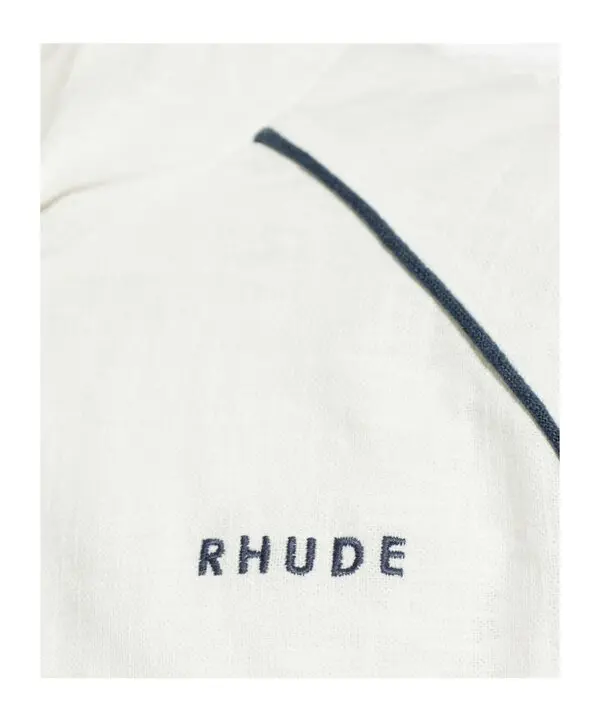 Rhude Stand Collar Zip Jacket - White
