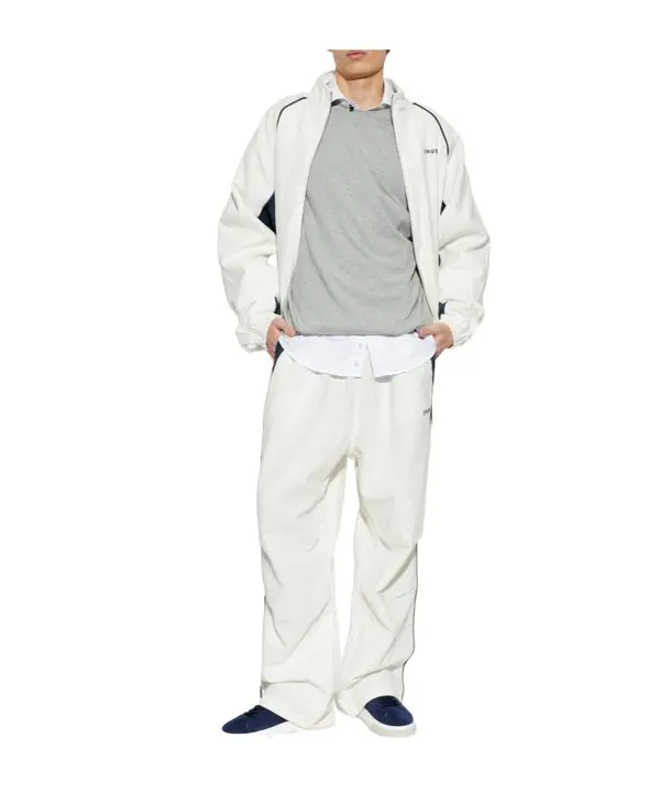 Rhude Stand Collar Zip Jacket - White