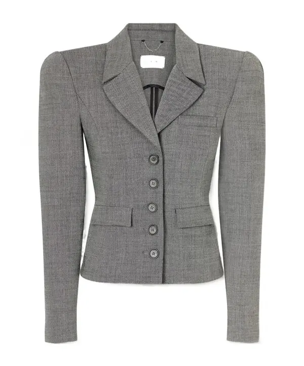 Magda Butrym Cropped Wool-blend Blazer - Gray