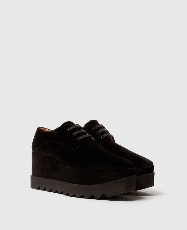 Stella McCartney 55mm Velvet Platform Lace-up Sneakers