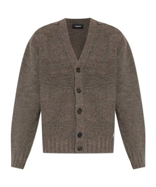 Dsquared2 V-neck Knitted Cardigan - Green