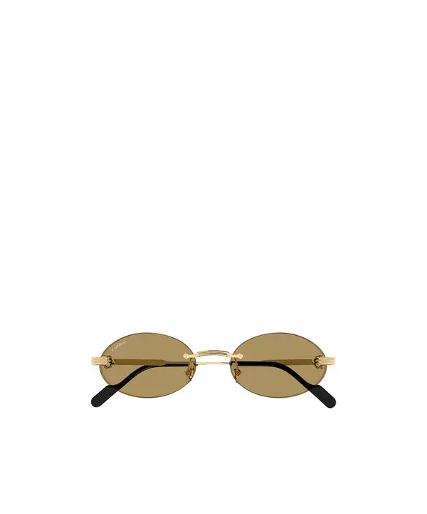 Cartier Rimless Oval Sunglasses - Golden
