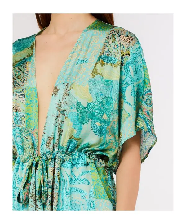Liu Jo Paisley-print V-neck Kaftan