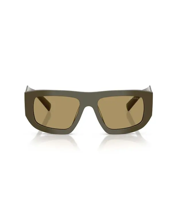 Prada Geometric Frame Sunglasses - Green