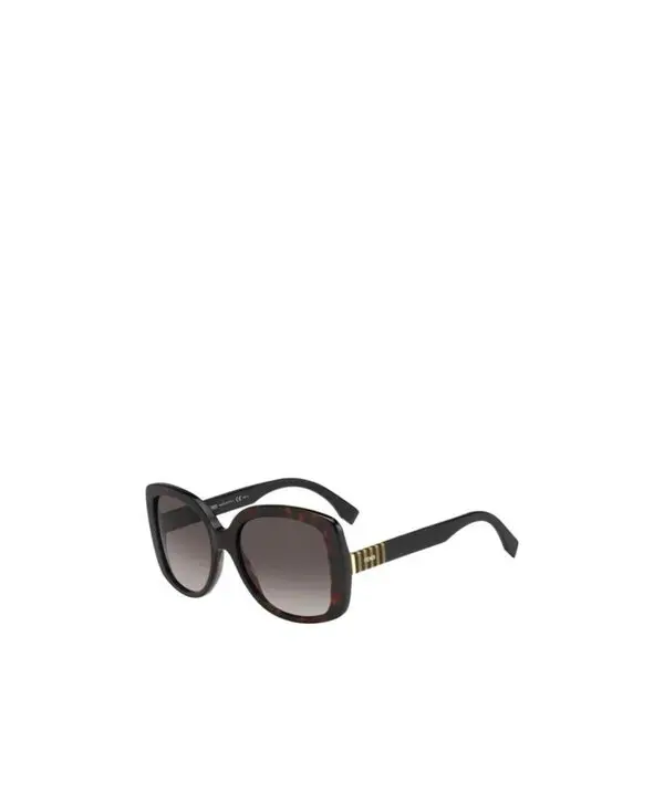 Fendi Logo Detail Sunglasses - Black